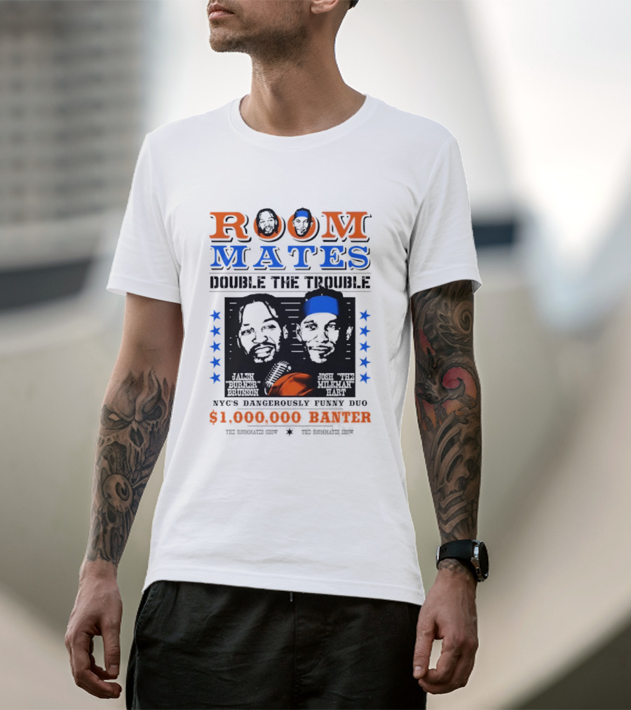 ROOMMATES Double The Trouble New York Knicks Dynamic Duo Million Dollar Hustle T-Shirt