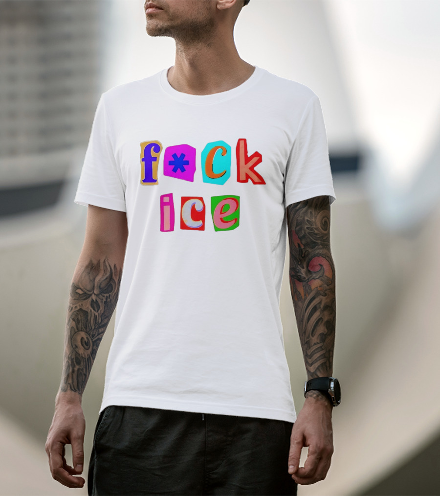 F*ck Ice Colorful Letters T-Shirt