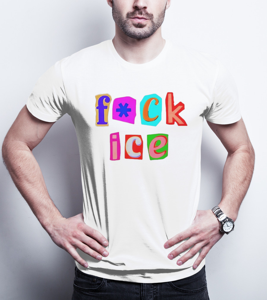 F*ck Ice Colorful Letters T-Shirt