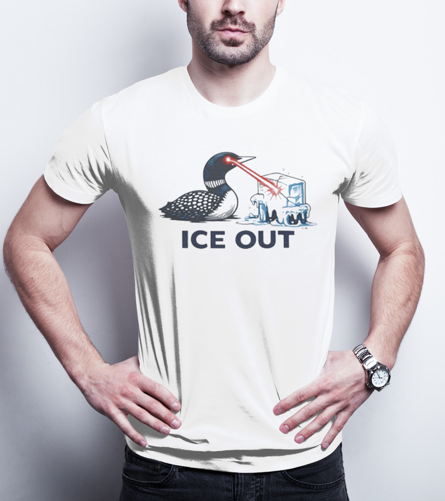 Minnesota Loon Laser ICE OUT Protest T-Shirt