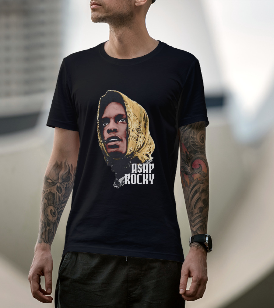 ASAP Rocky Headscarf Style Bandana Fashion Trend T-Shirt