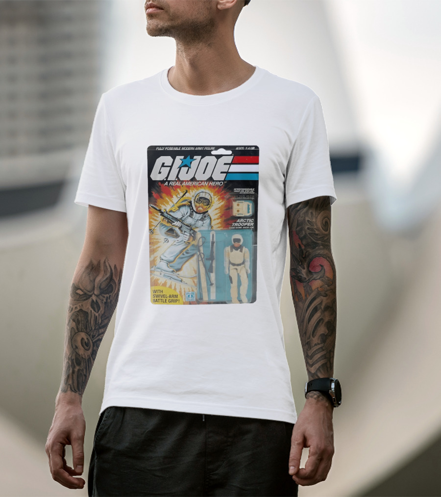 GIJoe A Real American Hero Arctic Trooper Snow Job Action Figure Vintage Packaging T-Shirt