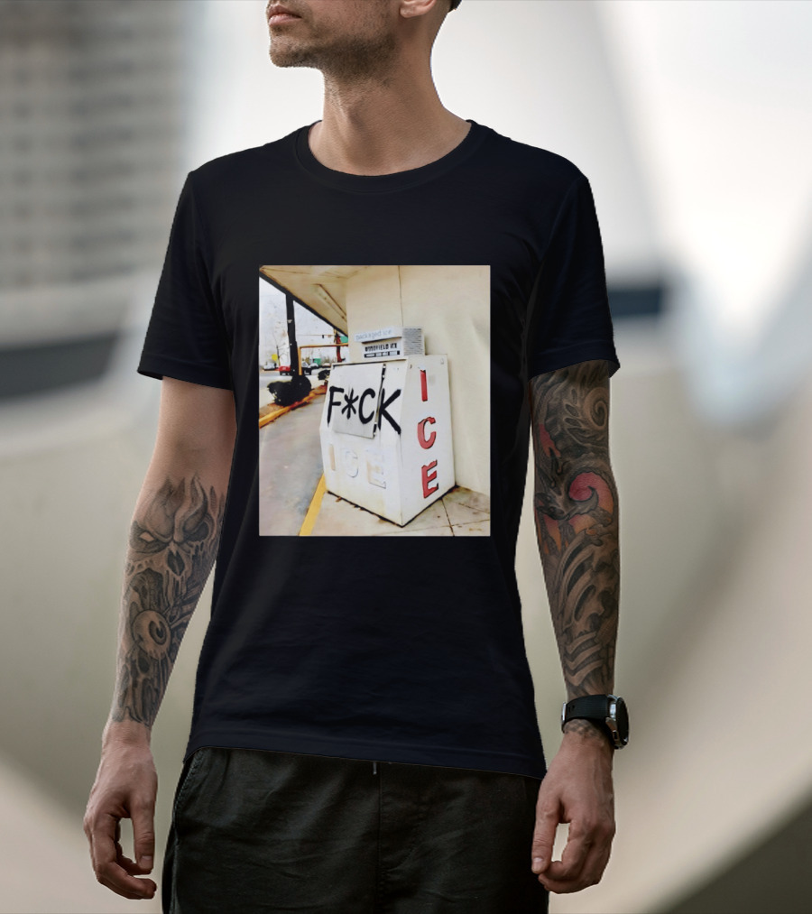 F*ck ICE Abolish ICE Message On Ice Bin T-Shirt