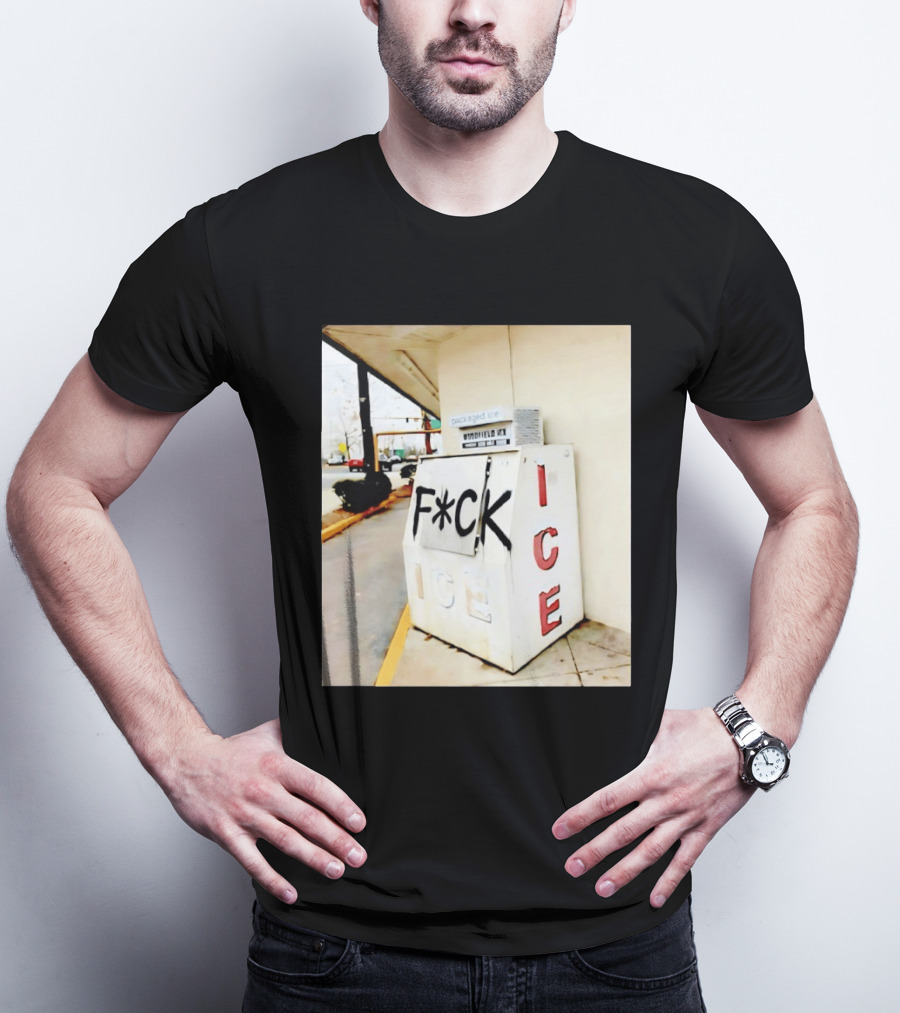 F*ck ICE Abolish ICE Message On Ice Bin T-Shirt