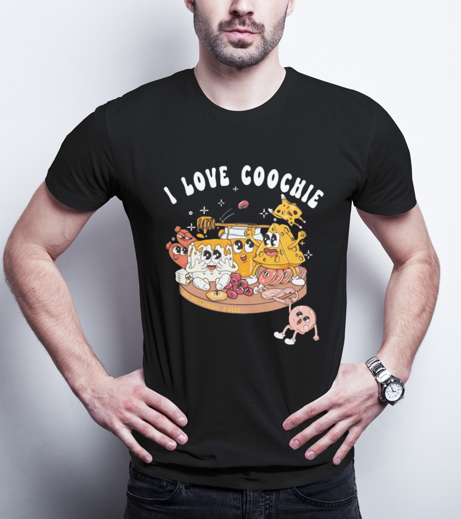 I Love Coochie The Rosenthals X DCCC Cheese Plate Cartoon Characters T-Shirt