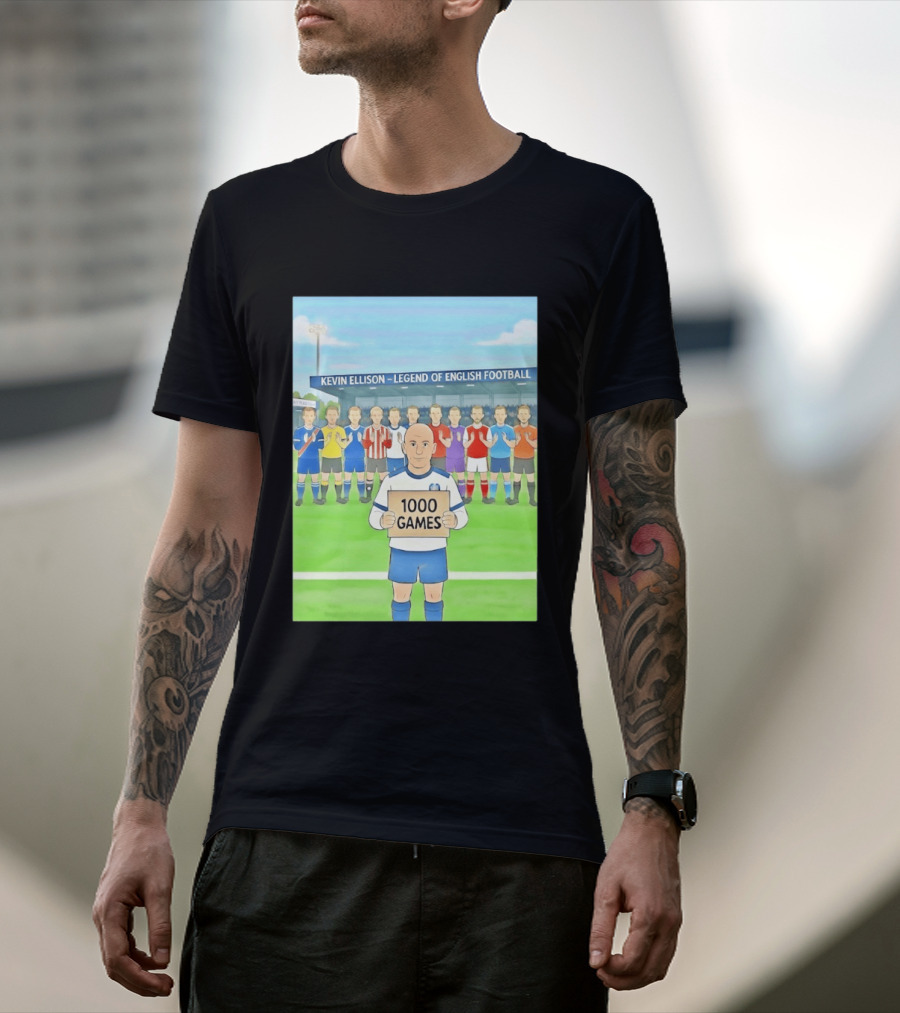 Kevin Ellison Legend Of English Football 1000 Games Celebration T-Shirt
