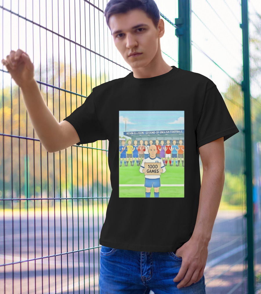 Kevin Ellison Legend Of English Football 1000 Games Celebration T-Shirt