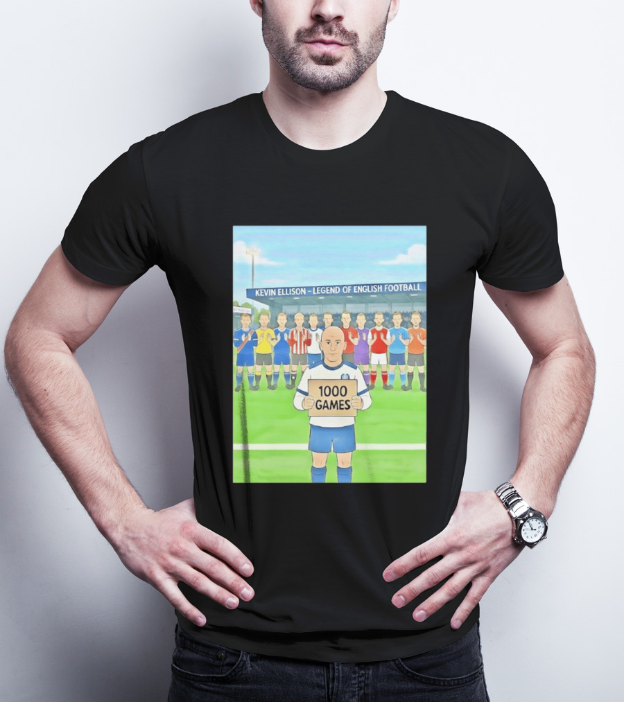 Kevin Ellison Legend Of English Football 1000 Games Celebration T-Shirt