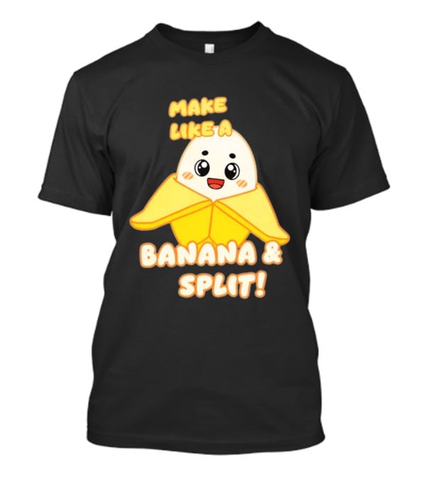 LankyBox Banany Make Like A Banana And Split Cute Cartoon T-Shirt
