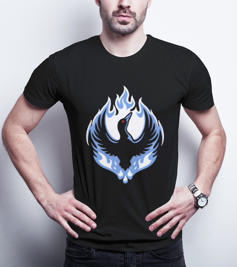 Minnesota Rebel Loon Blue Firebird T-Shirt