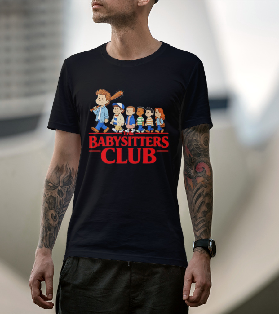 The Babysitters Club Stranger Things Mashup Characters Walking T-Shirt