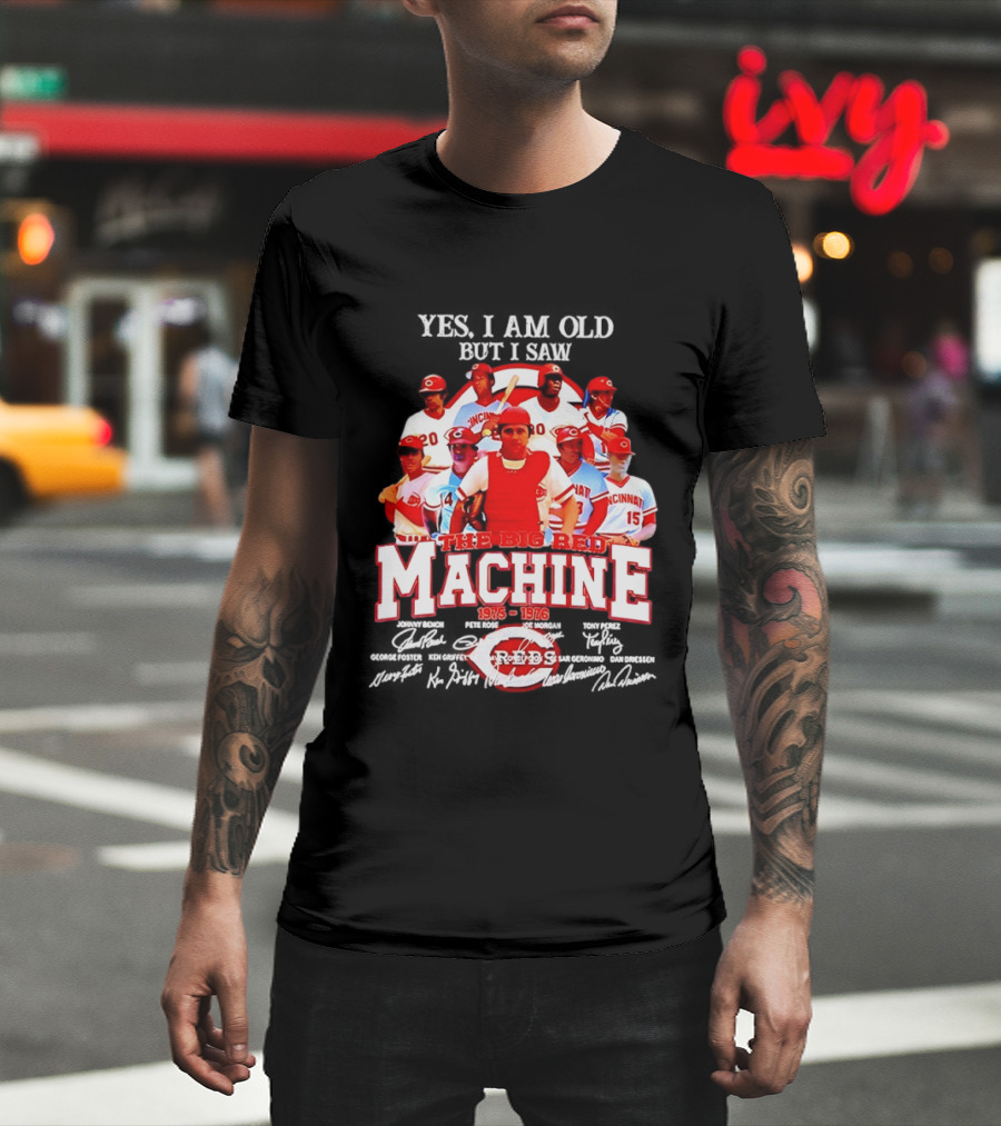 Cincinnati Reds Legendary Players The Big Red Machine 1975 To 1976 T-Shirt