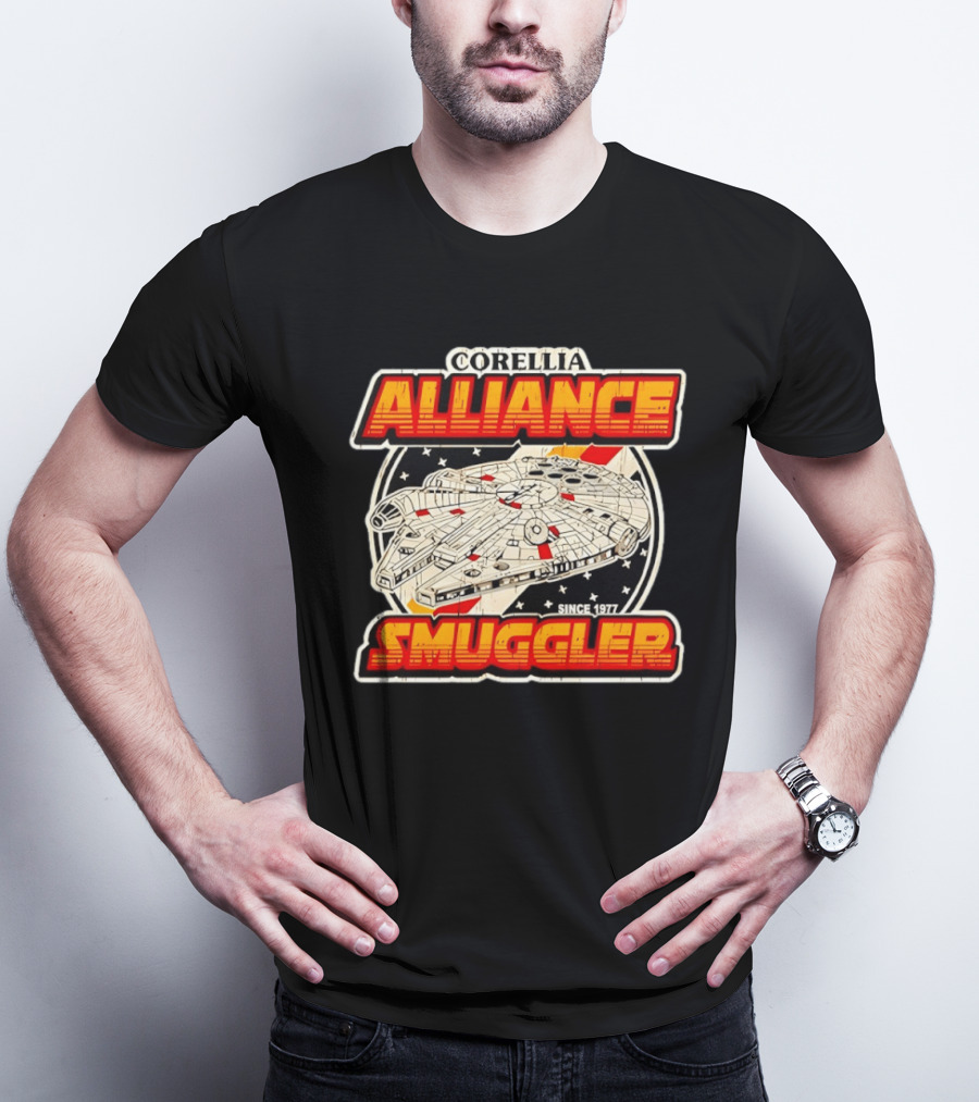 Corellia Alliance S Gler Since 1977 Star Wars Millennium Falcon T-Shirt