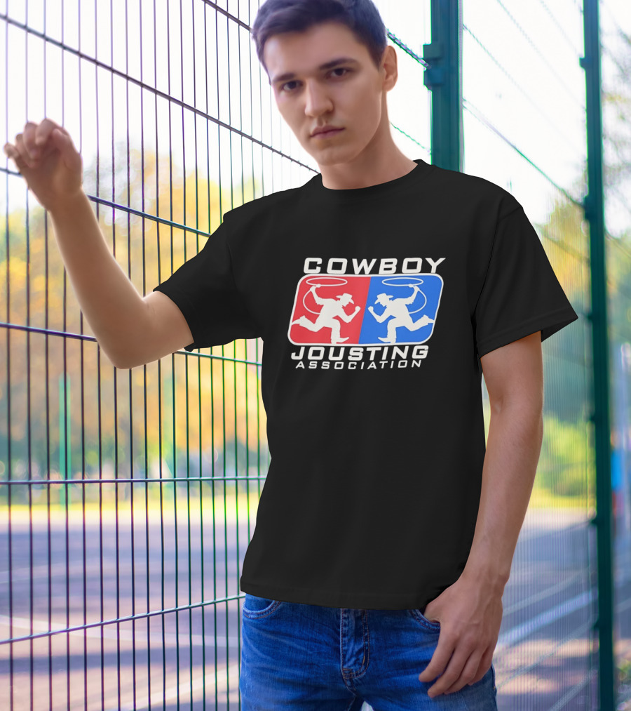 Cowboy Jousting Association Lasso Duel Red Blue Classic Competition T-Shirt