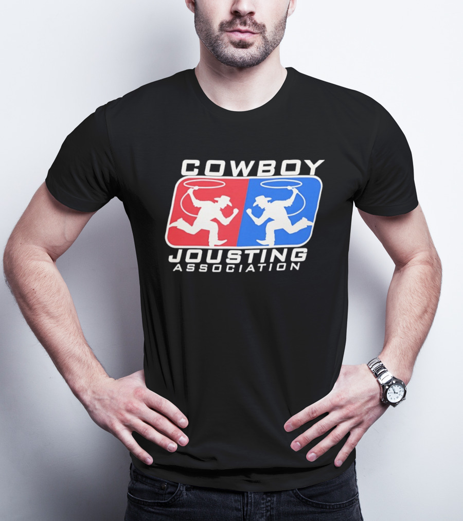 Cowboy Jousting Association Lasso Duel Red Blue Classic Competition T-Shirt
