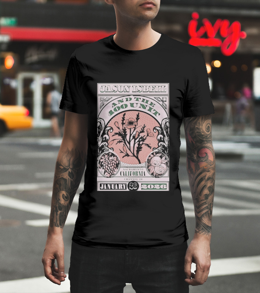 Jason Isbell And The 400 Unit January 26 2026 Sacramento California Channel 24 T-Shirt