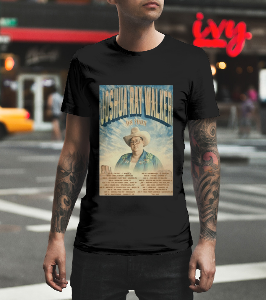 Joshua Ray Walker 2026 Tour Dates Off Broadway St. Louis Mystic Boise Mercury Lounge Tulsa T-Shirt