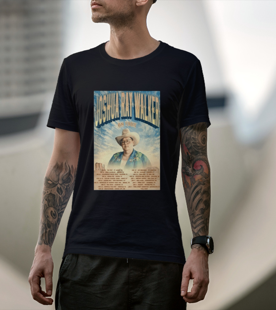 Joshua Ray Walker 2026 Tour Dates Off Broadway St. Louis Mystic Boise Mercury Lounge Tulsa T-Shirt