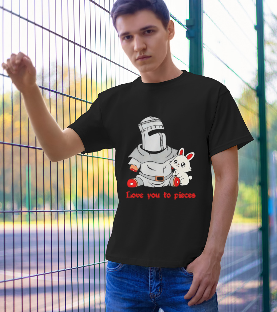 Knight With Amputated Limbs And Bunny Love You To Pieces T-Shirt