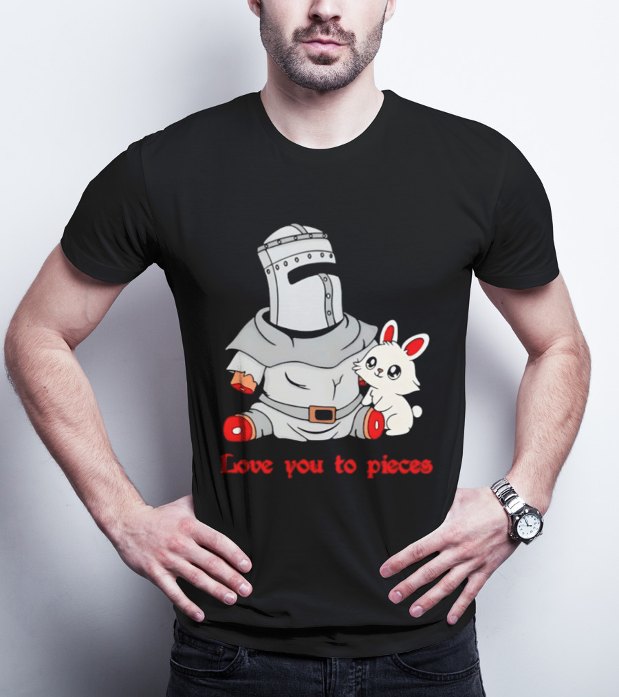 Knight With Amputated Limbs And Bunny Love You To Pieces T-Shirt
