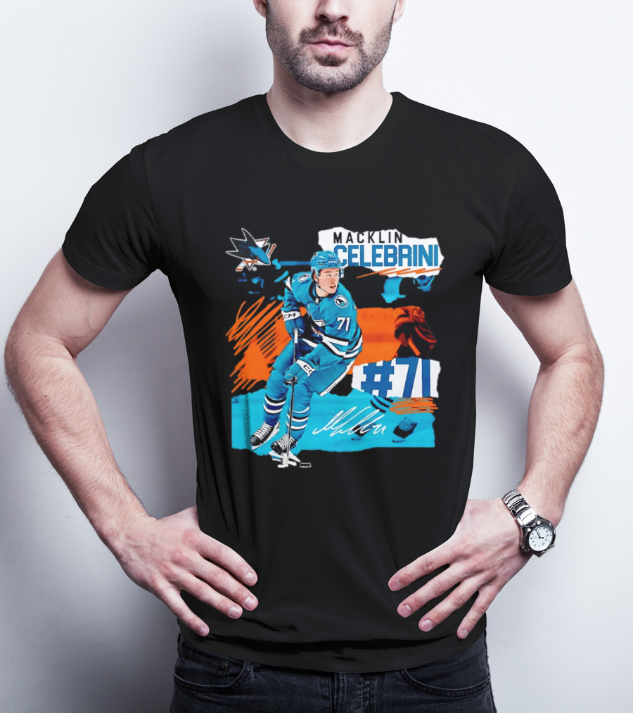 Macklin Celebrini San Jose Sharks Hockey 71 T-Shirt