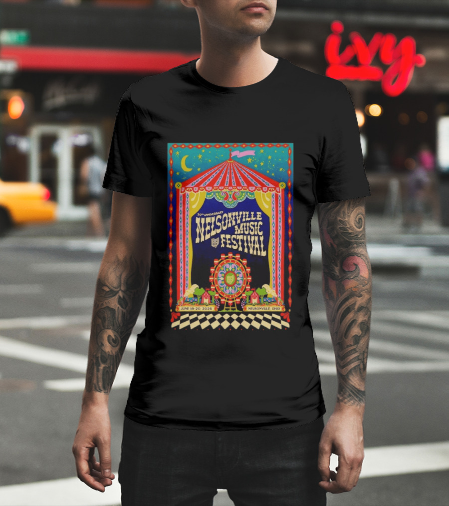 Nelsonville Music Festival 20th Anniversary June 18 20 2026 Nelsonville Ohio T-Shirt