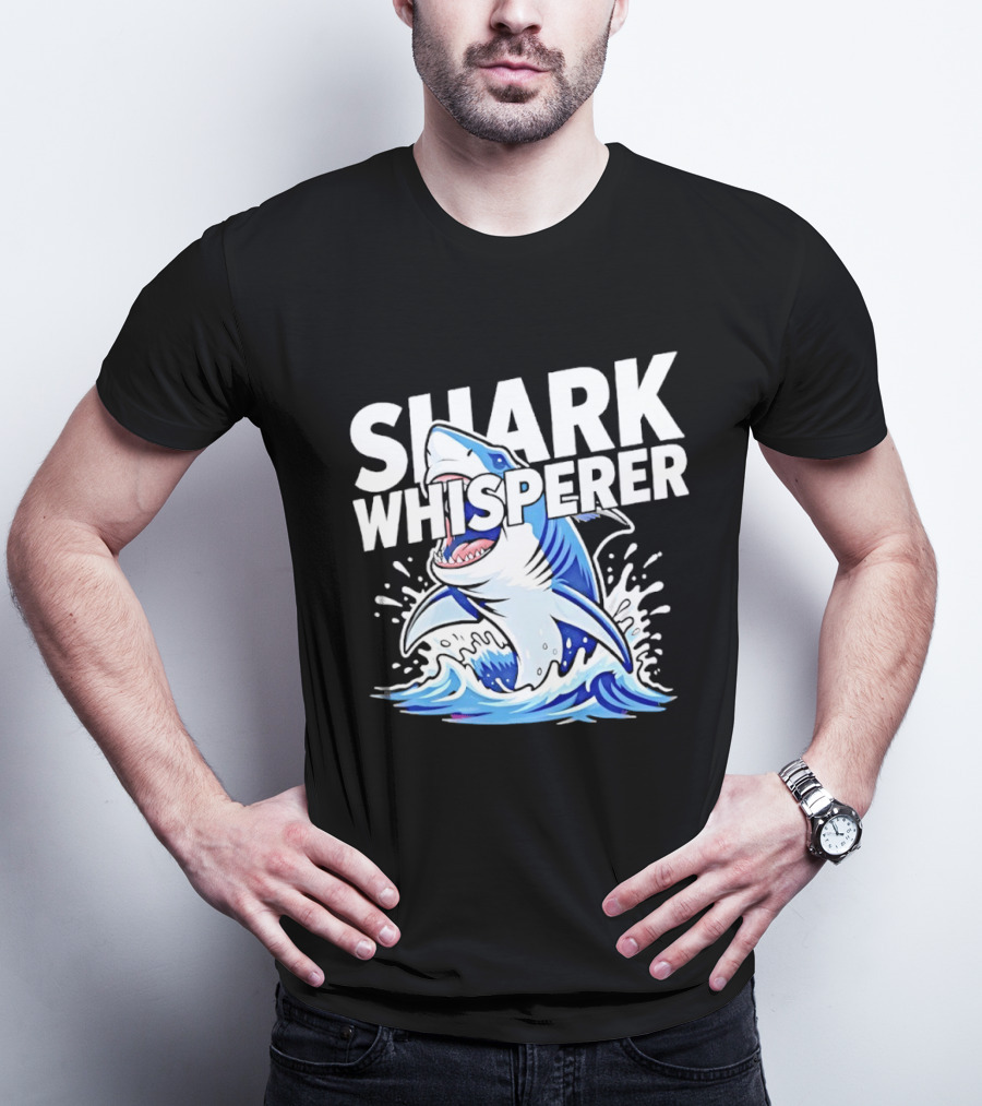 Shark Whisperer Great White Ocean Splash T-Shirt