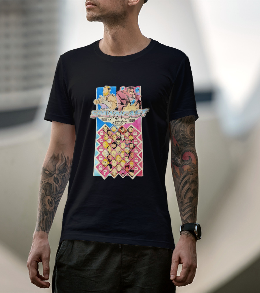 Spawncast Episode 100 Many Games Characters Edition T-Shirt