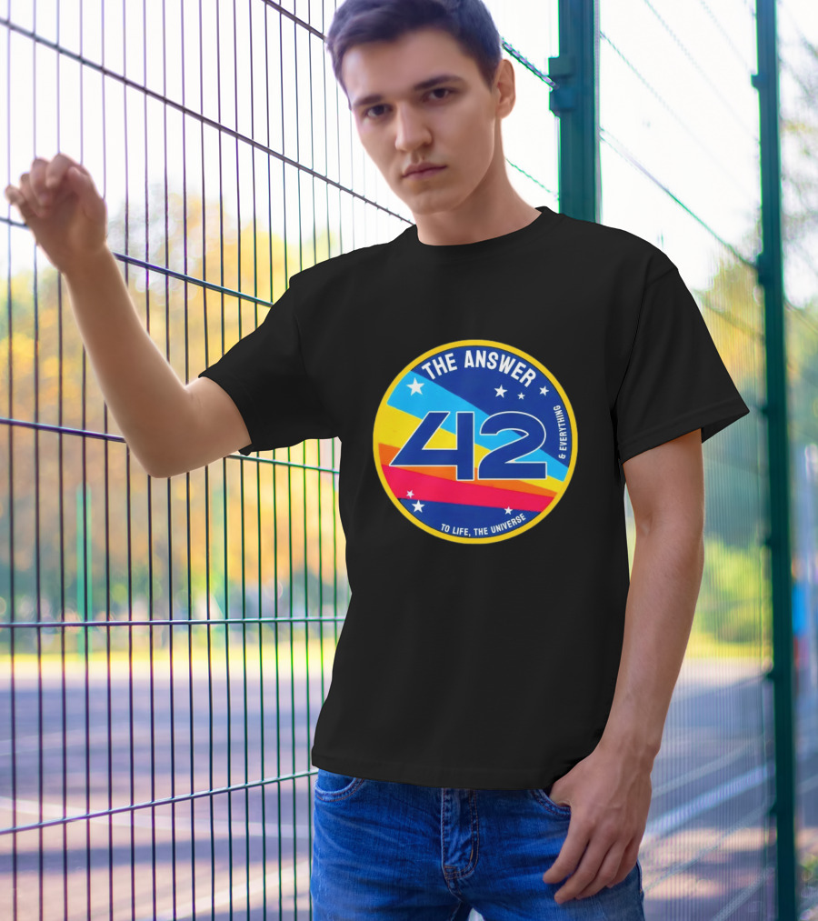 The Answer 42 To Life The Universe And Everything Hitchhiker's Guide T-Shirt