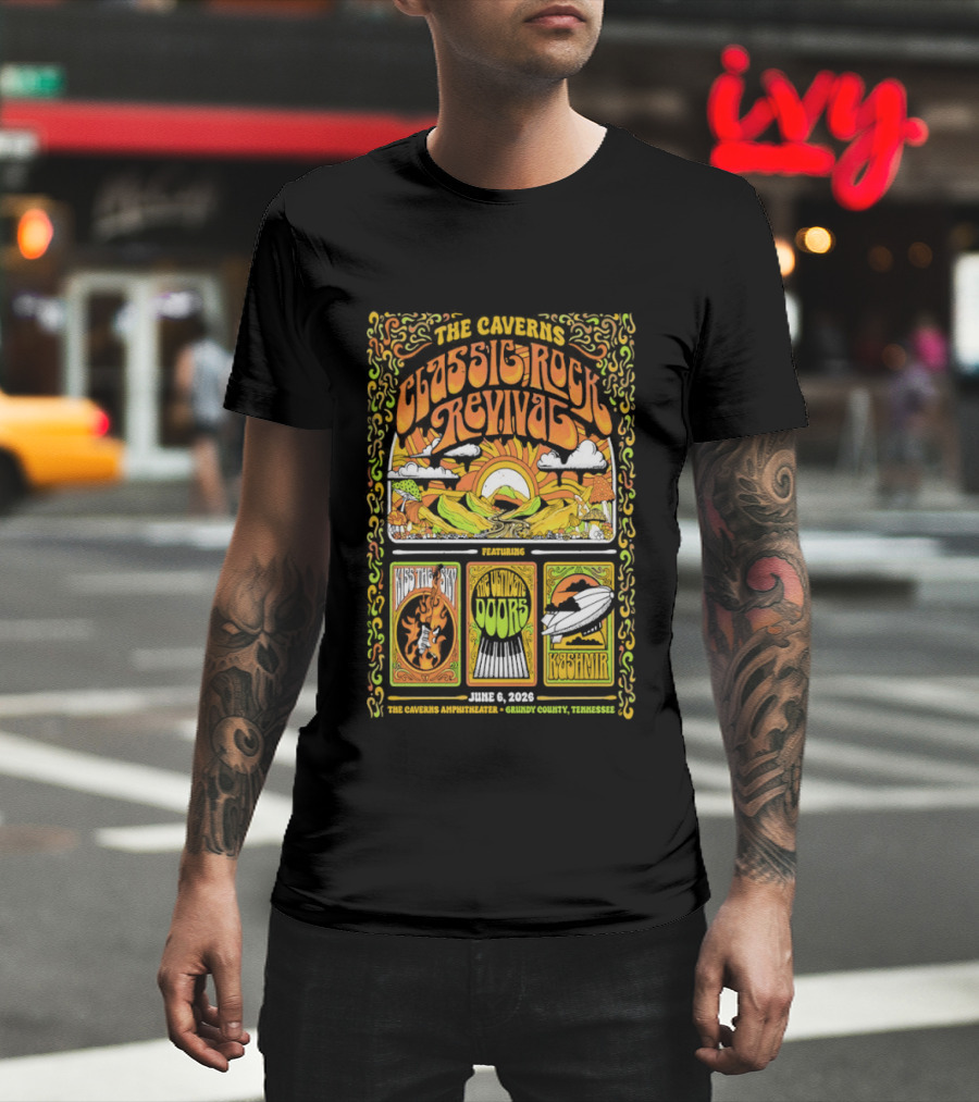 Classic Rock Revival June 6 2026 The Caverns Grundy County TN T-Shirt
