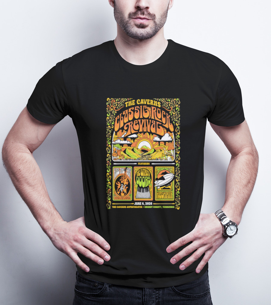 Classic Rock Revival June 6 2026 The Caverns Grundy County TN T-Shirt