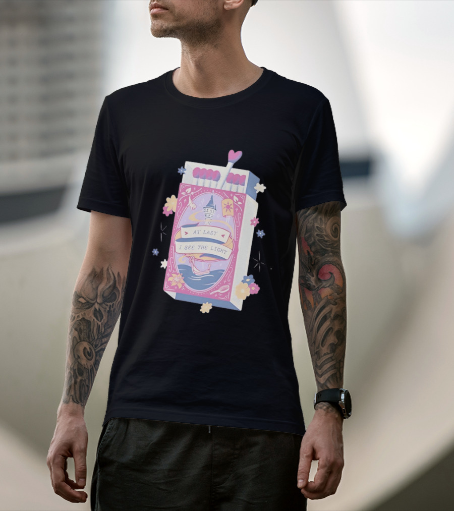 At Last I See The Light Floating Lantern Matchbox Flowers T-Shirt