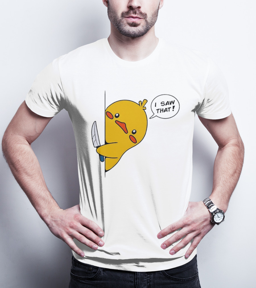 Baby Duck Holding Knife I Saw That Humorous Cartoon Scene T-Shirt