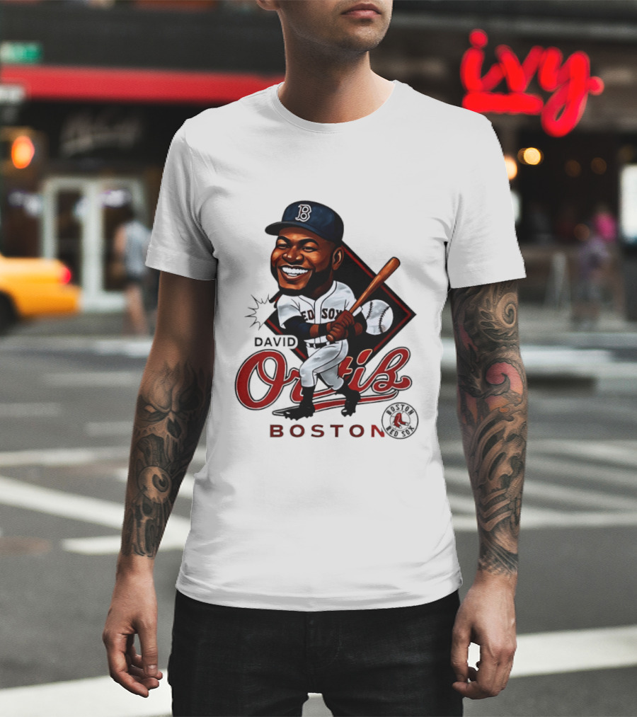 David Ortiz Boston Redsox 34 Legend Caricature T-Shirt