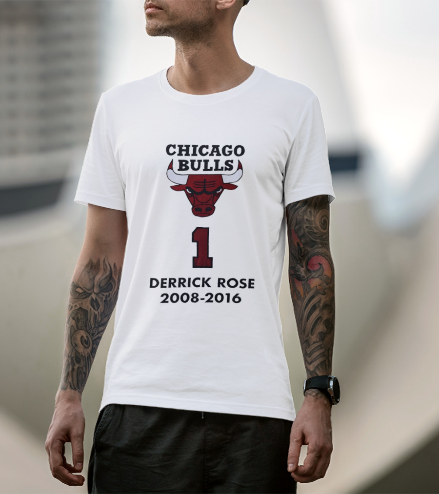 Chicago Bulls Derrick Rose Number 1 2008 2016 T-Shirt