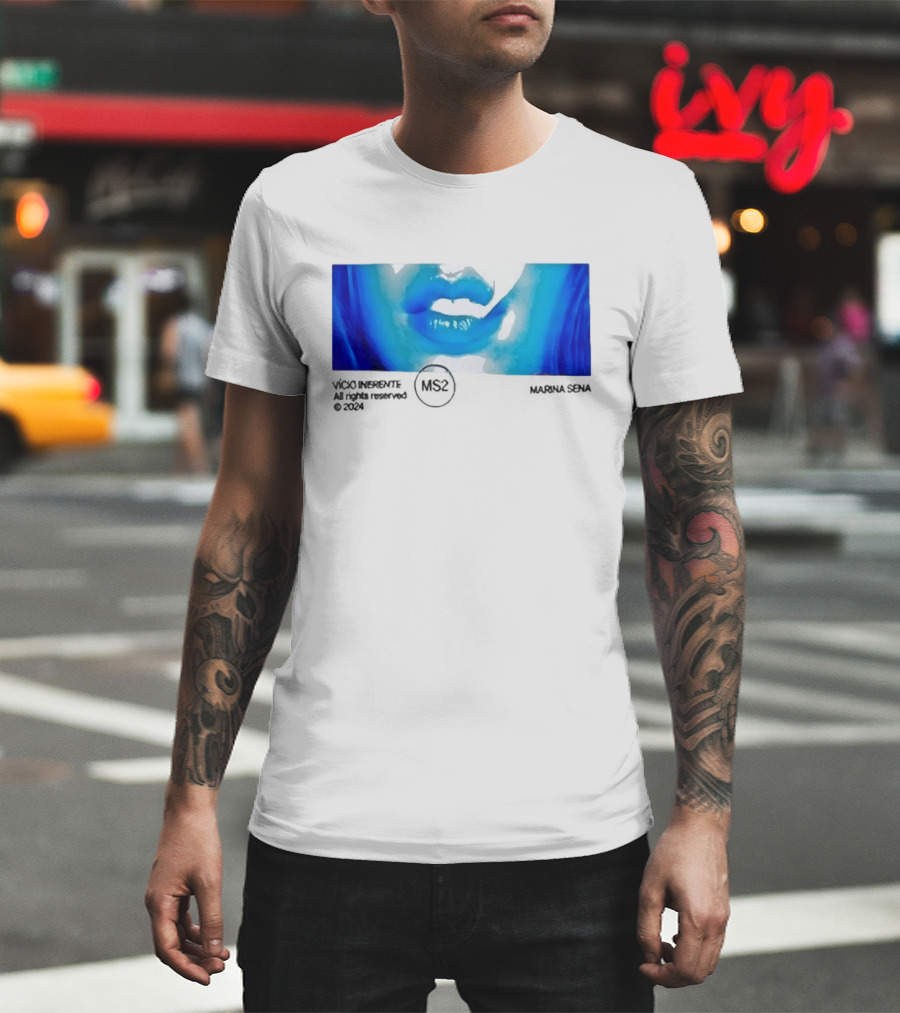 Marina Sena Vicio Inerente Ms2 Blue Lips T-Shirt