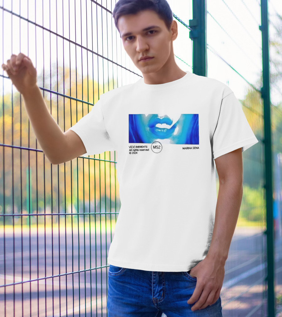 Marina Sena Vicio Inerente Ms2 Blue Lips T-Shirt