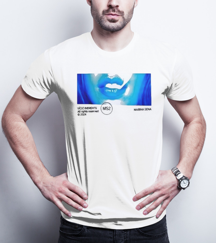 Marina Sena Vicio Inerente Ms2 Blue Lips T-Shirt