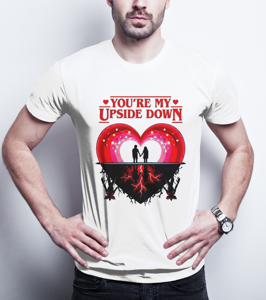 You're My Upside Down Heart Silhouette Couples Romance T-Shirt