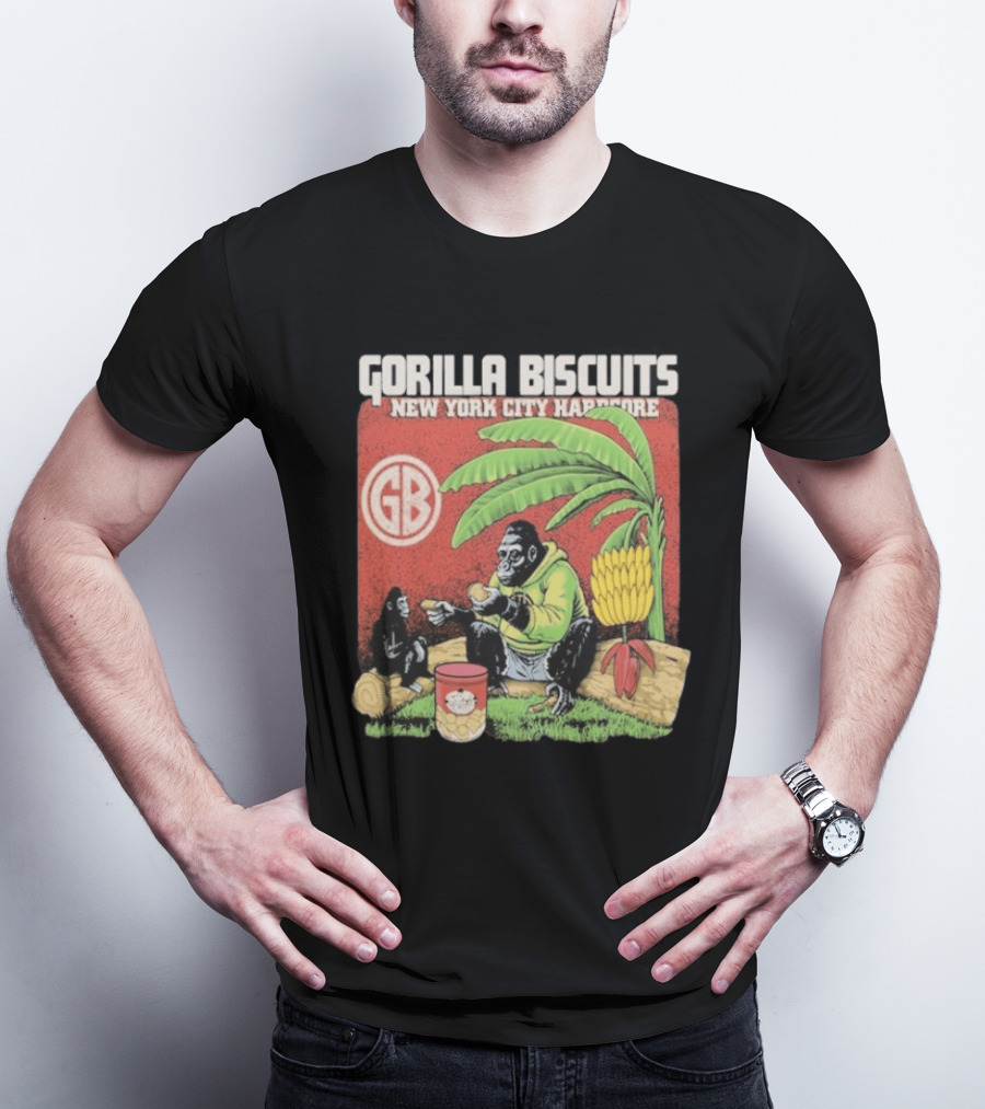 Gorilla Biscuits New York City Hardcore GB Logo Banana Tree Scene T-Shirt