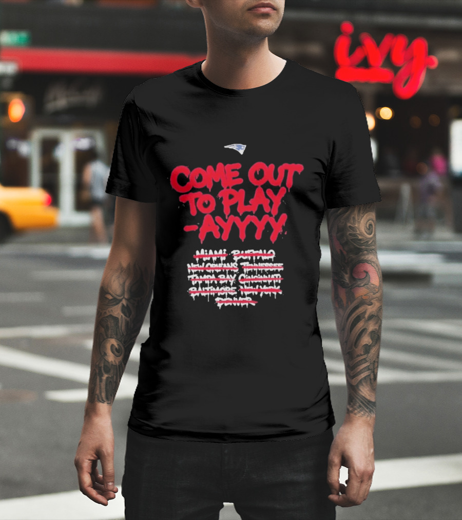 New England Patriots Come Out To Play Ayyy SB LX T-Shirt