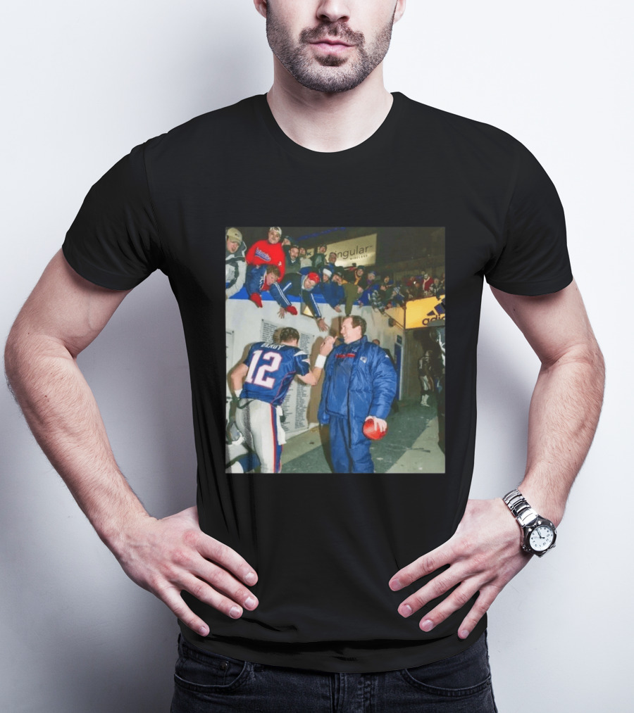 Tom Brady Bill Belichick High Five NFL Patriots 2001 2026 Fan Celebration T-Shirt