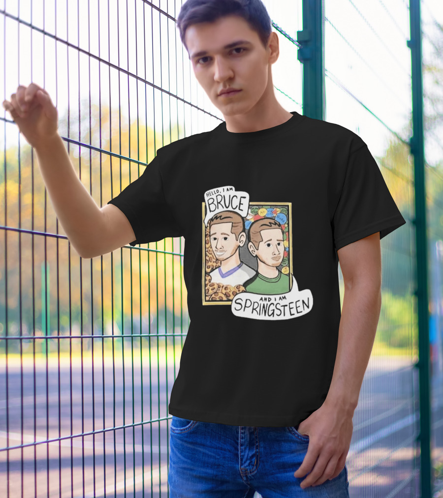 Bruce And Springsteen Hello I Am Tom Grossi T-Shirt