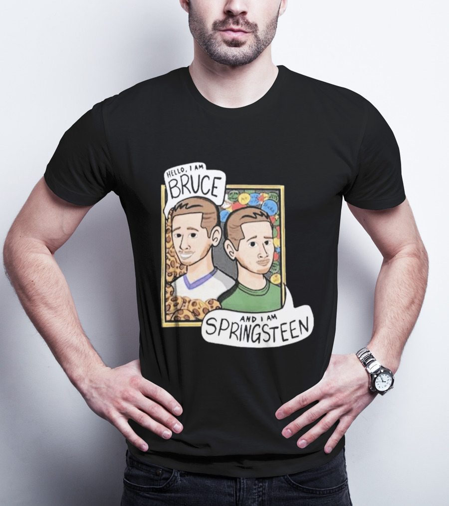 Bruce And Springsteen Hello I Am Tom Grossi T-Shirt