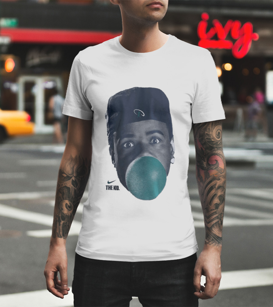 Ken Griffey Jr The Kid Seattle Mariners Hat Bubblegum T-Shirt