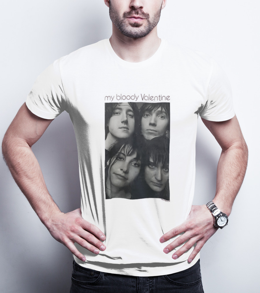 My Bloody Valentine Kevin Shields Bilinda Butcher Colm O'Ciosoig Deb Googe Vintage Band Photo T-Shirt
