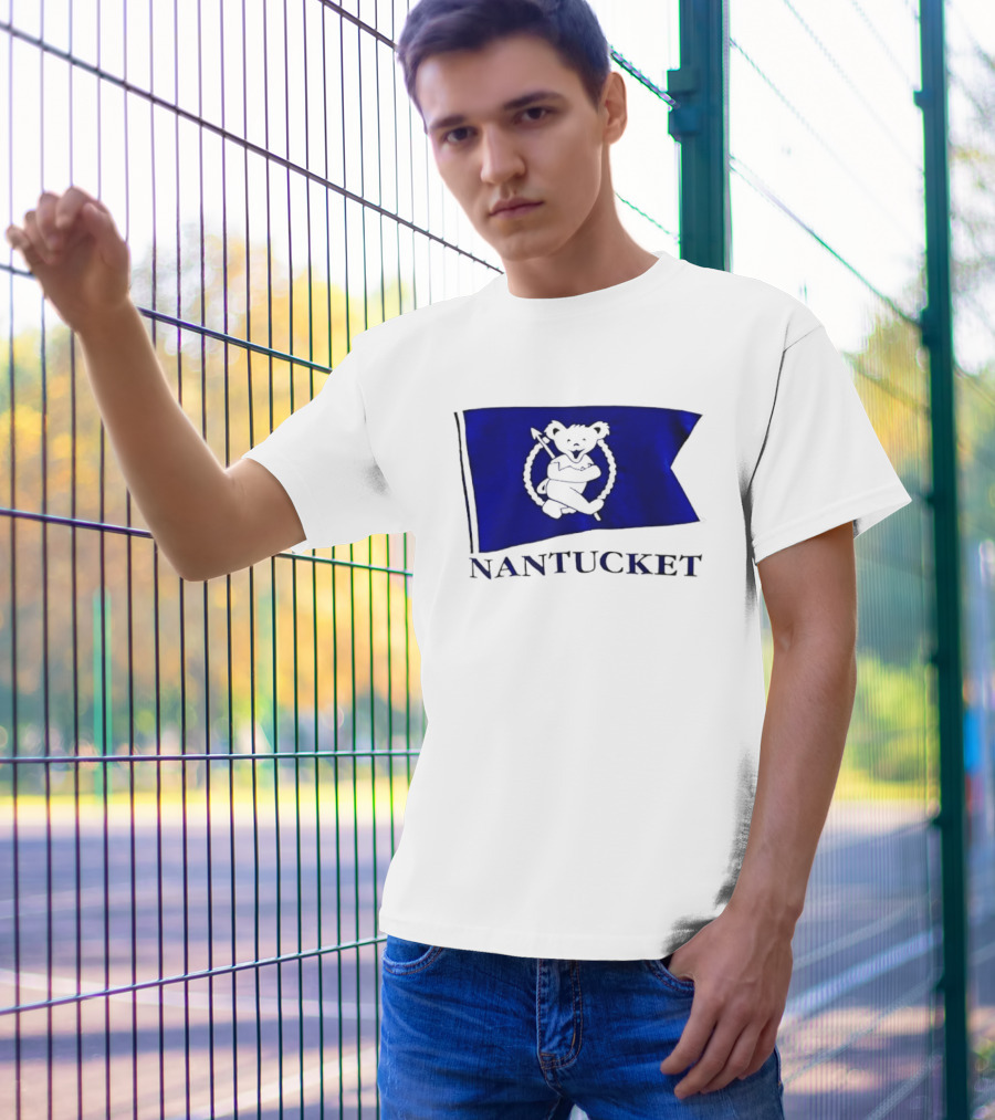 Nantucket Flag Grateful Dead Dancing Bear T-Shirt