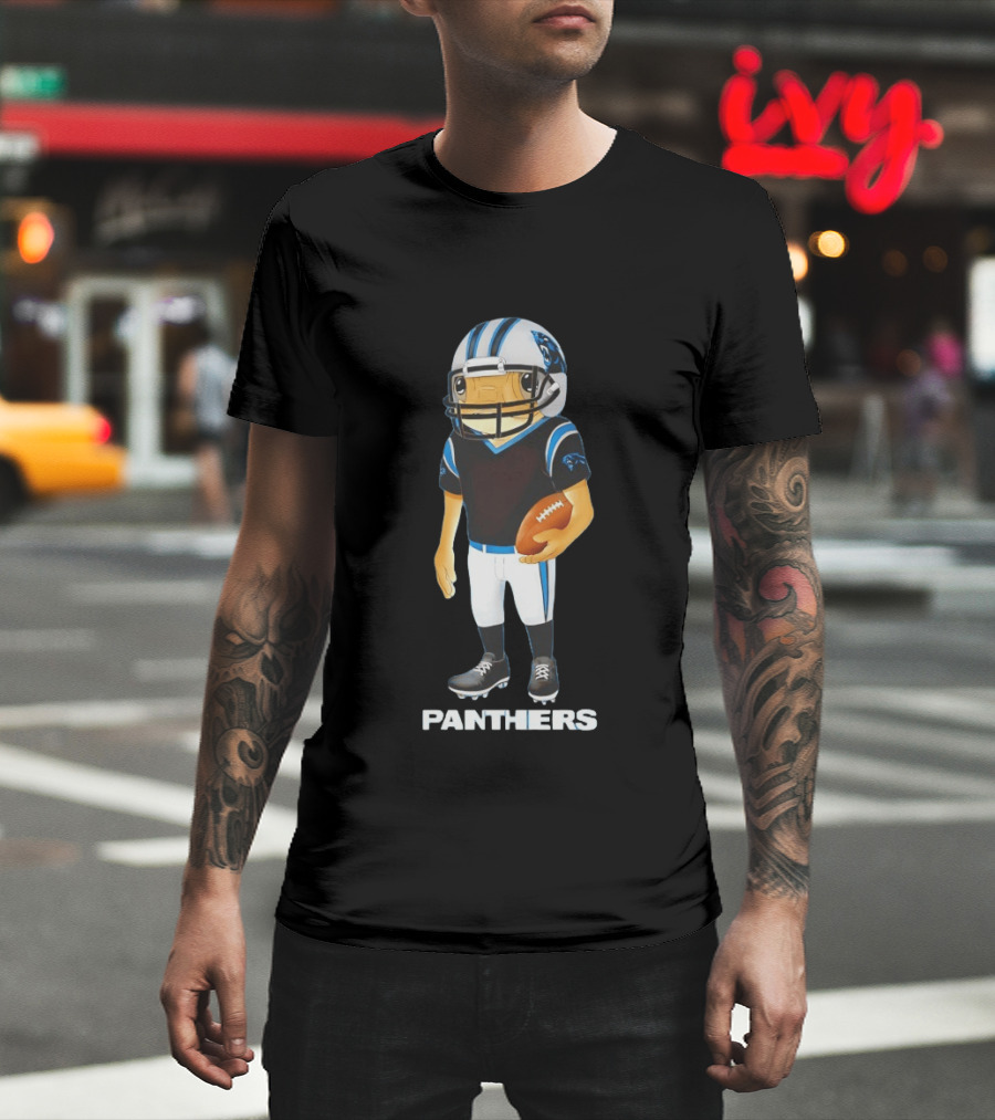 Bad Bunny Carolina Panthers Concho Football Collaboration T-Shirt