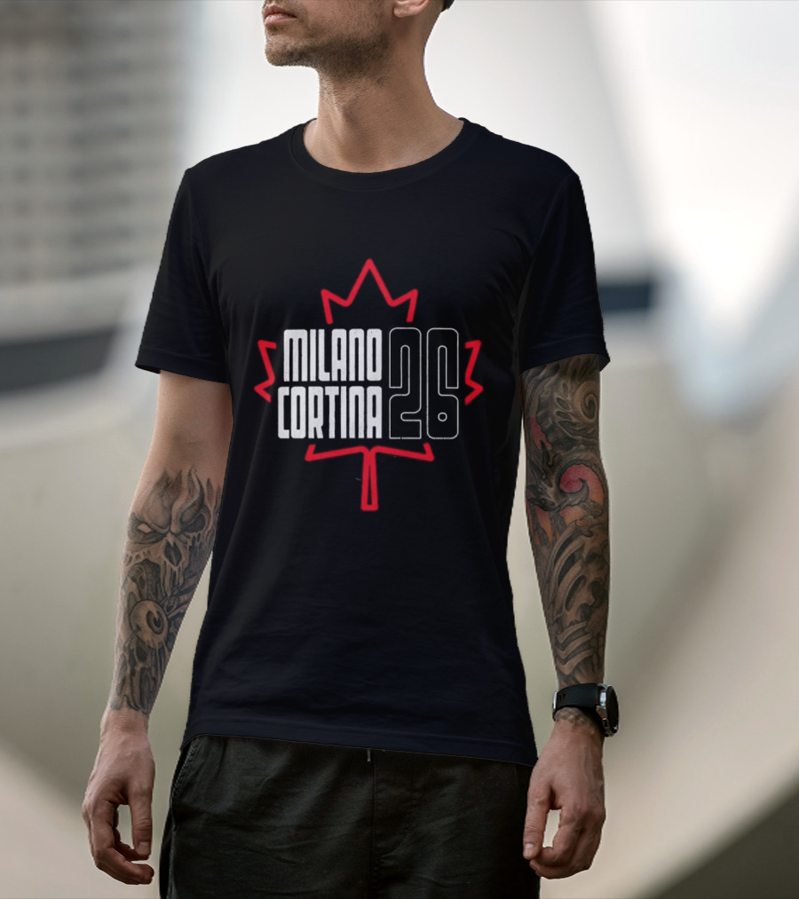 Canada Maple Leaf Milano Cortina 26 Hockey Concept T-Shirt