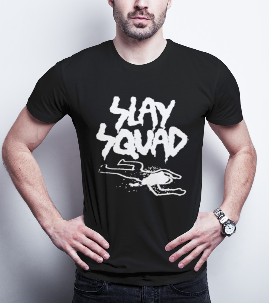Slay Squad Do Not Cross Outline Stencil T-Shirt